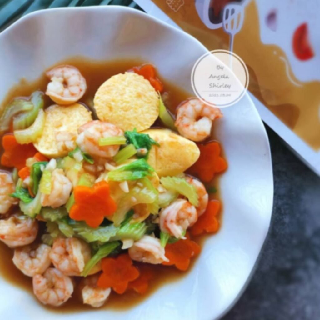 Tofu With Shrimp And Brown Gravy Sauce - Double Happiness Asia Foods