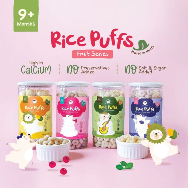 Rice Puffs (Strawberry & Acai Berry) – Double Happiness Asia Foods